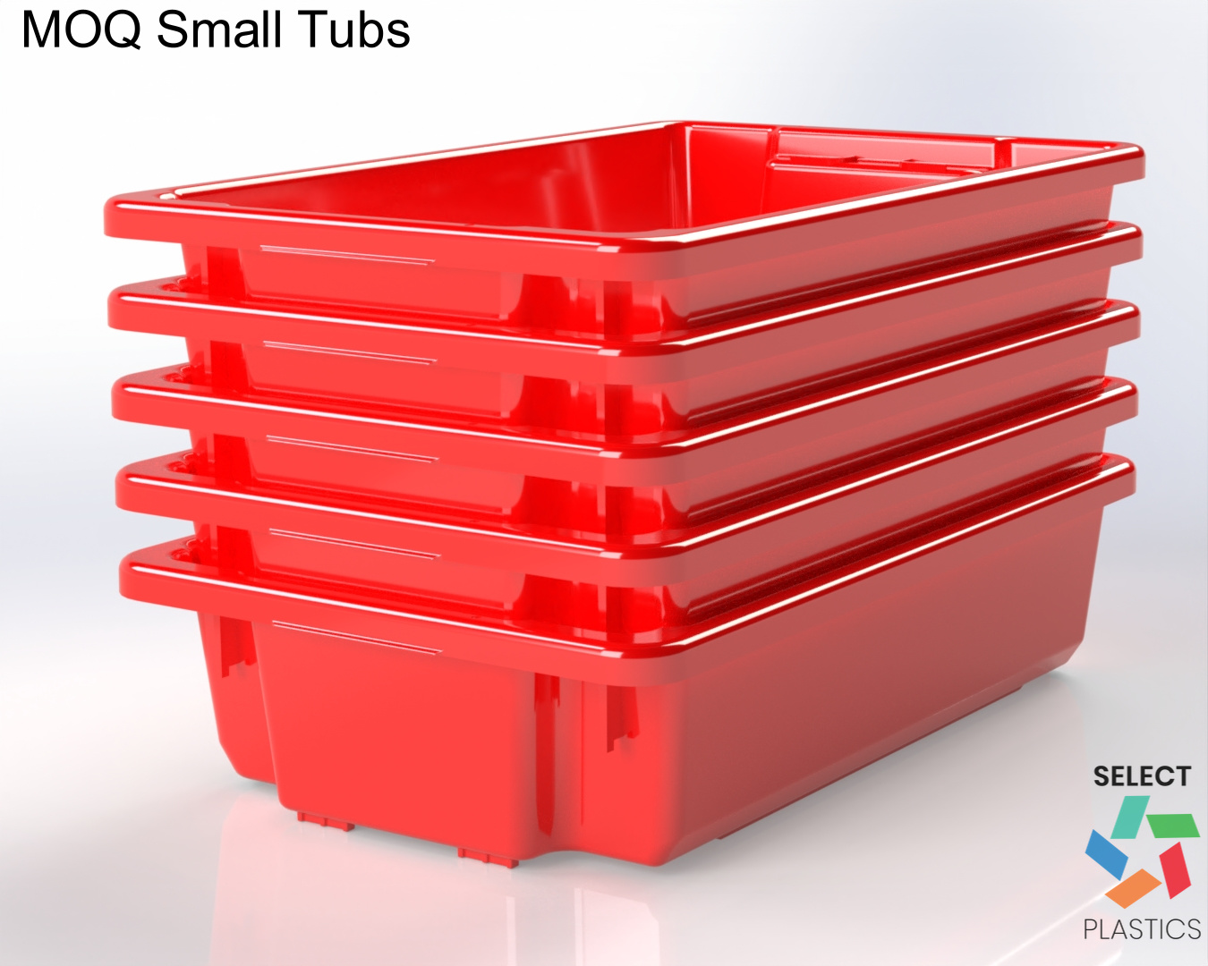 Select Plastics. 30L Small Storage Tub - Red
